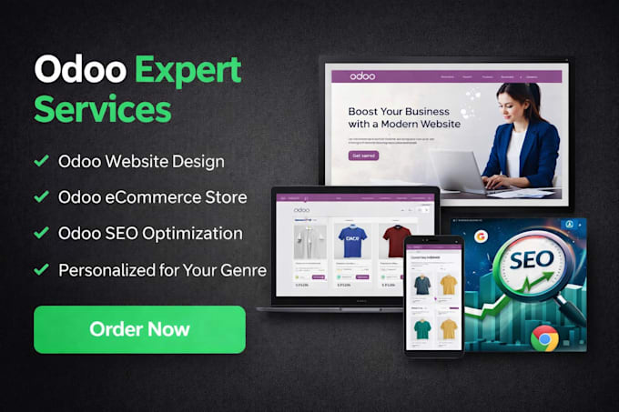 Be your odoo expert, odoo website design, ecommerce store developer ...