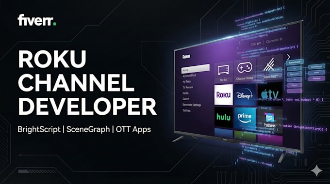 Develop roku tv apps with scenegraph ui by Bluerivera_it | Fiverr