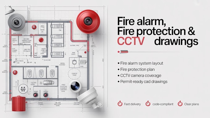 Design fire alarm, fire protection and cctv autocad drawings by ...