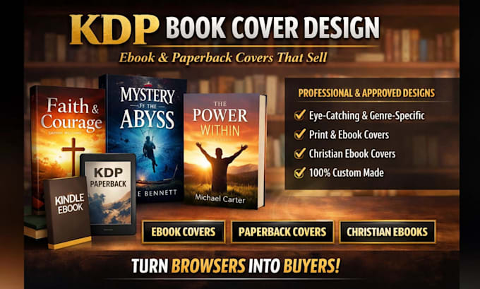 Design professional amazon kdp book cover for kindle and papaerback by ...