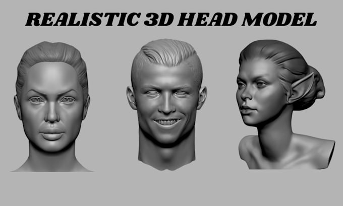 Sculpt realistic 3d head models for 3d printing stl by Chloesmith4772 ...