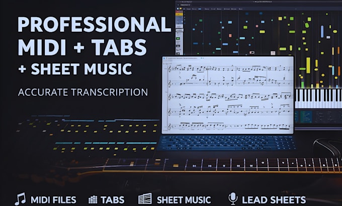 Professionally transcribe accurate midi, tabs, and sheet music from any ...
