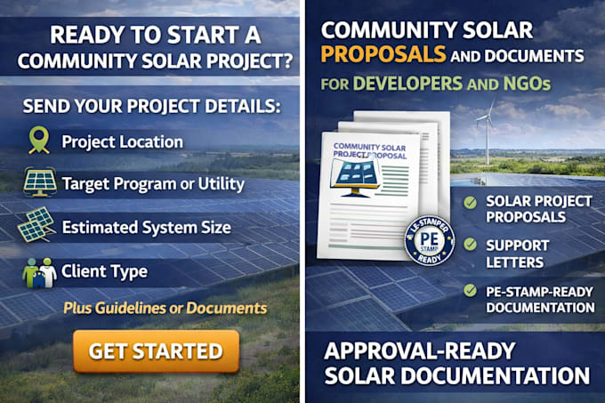 Community solar proposals and support letters for developers and ngos ...