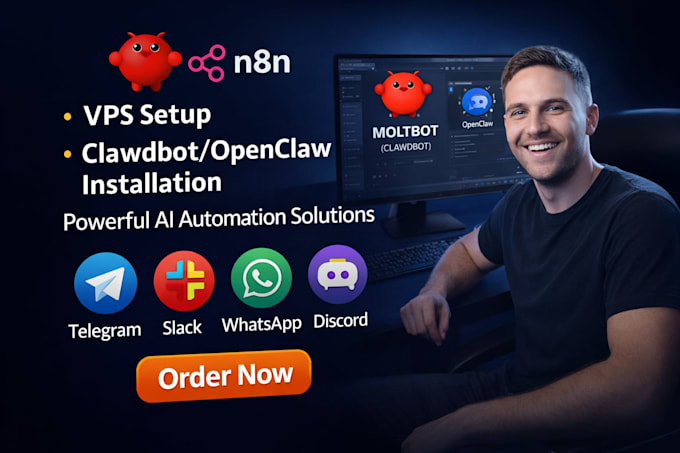 Do vps setup, install clawdbot openclaw moltbot ai assistant for telegram by Maxino2223 | Fiverr