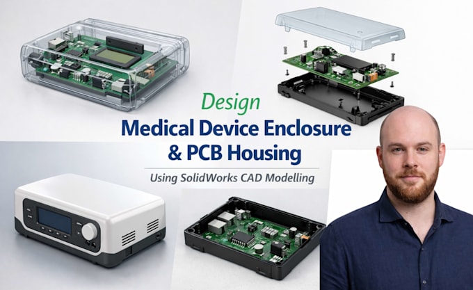 Design medical device enclosure pcb housing using solidworks cad ...