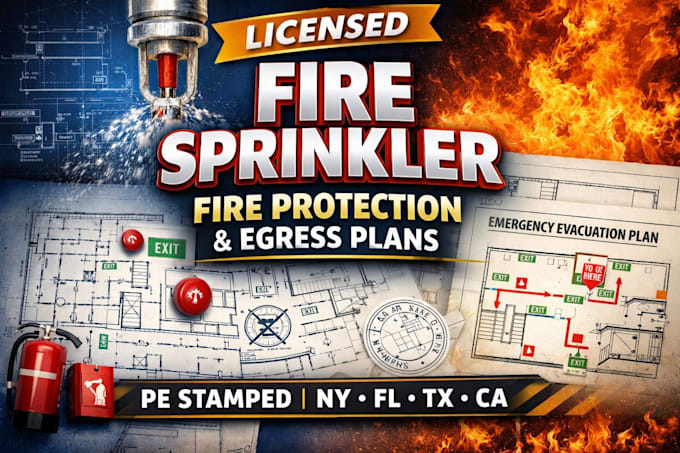 Do licensed fire sprinkler fire protection and egress plan fire escape ...