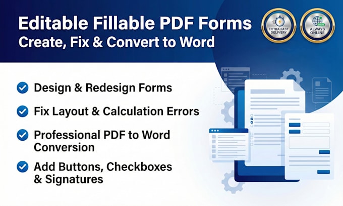 Create, or design editable fillable pdf forms and convert pdf to word ...