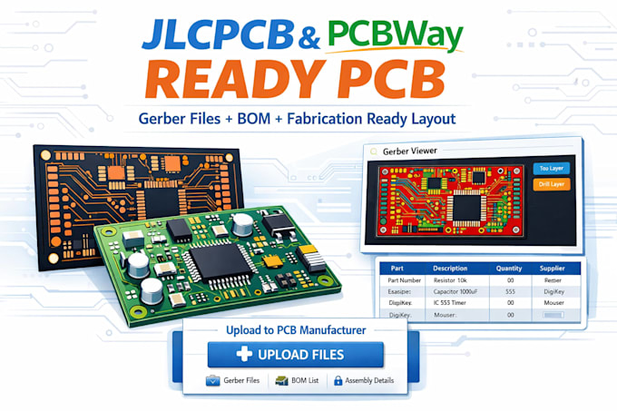 Design pcb layout ready for jlcpcb pcbway gerber bom by Catherine_m12 ...