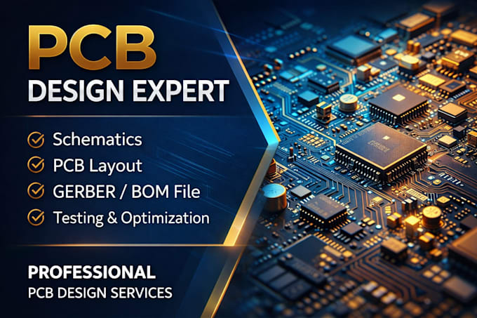 Make custom pcb design and pcb layout, circuit schematics with gerber ...