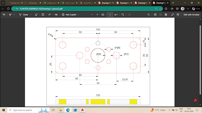 Iam do 2d autocad mechanical drawings and drafting by Aniket_mechcad ...