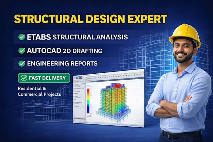 Review structural work, do analysis and autocad drawings by Sha330 | Fiverr