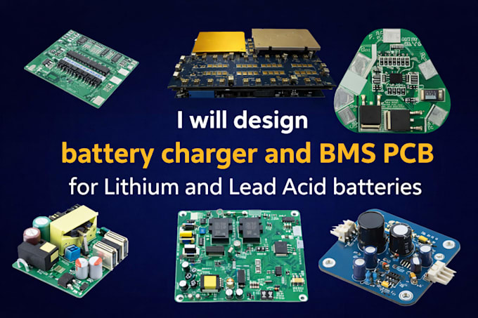 Design battery charger and bms pcb for lithium and lead acid batteries ...