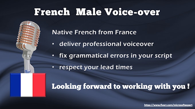 Record any text in french, male voice, 100 words by Microsoftexpert ...