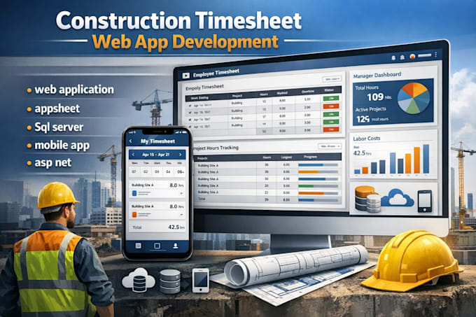 Develop web timesheet app for construction companies using asp dot net ...