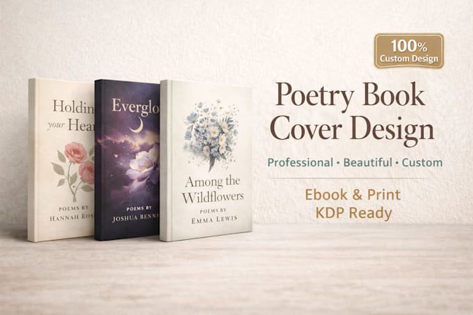Design a professional poetry book cover for kdp ebook and print by ...