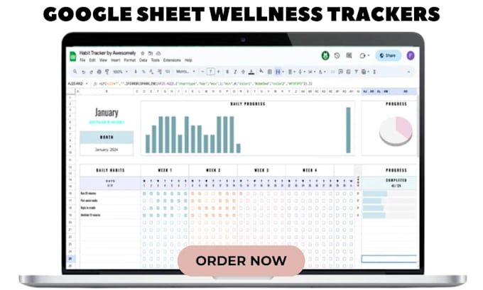 Create google sheets program tracker spreadsheet for wellness brands by ...