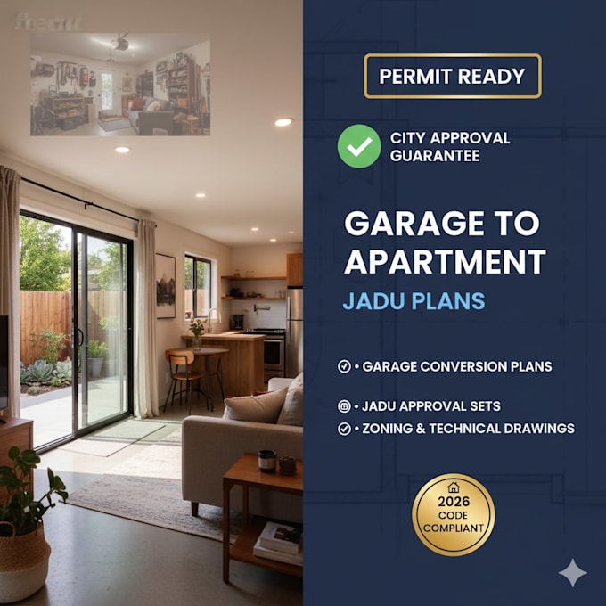 Create permit ready garage conversion plans and jadu approval sets by ...