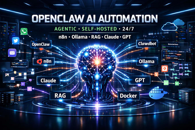 Clawdbot moltbot docker n8n automatisation ia claude open claw rag ...