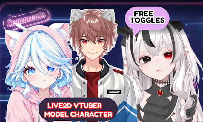 Do quality live2d vtuber avatar model in anime style hololive rigging ...