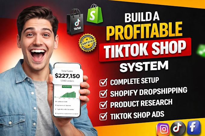 Setup tik tok shop promote shopify tiktok shop dropshipping or tiktok ...