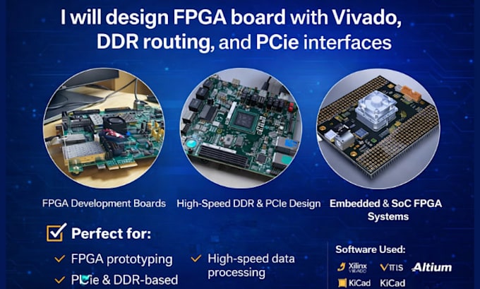 Design fpga board with vivado, ddr routing, and pcie interfaces by Josy ...