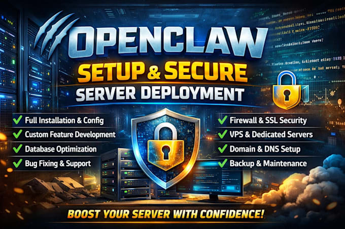 Do open claw, open claw setup and secure installation by Hassan__gamer ...