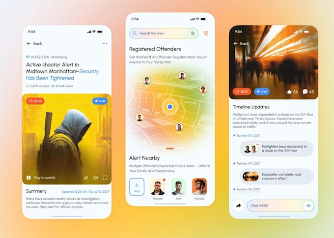 Develop crime alert app, emergency app like citizen with ai incident ...