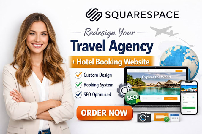 Redesign squarespace travel agency website hotel booking website ...