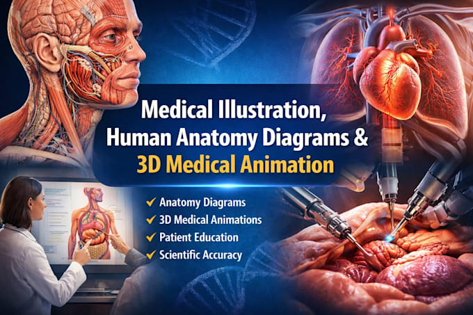 Create medical illustration, human anatomy diagrams and 3d medical ...