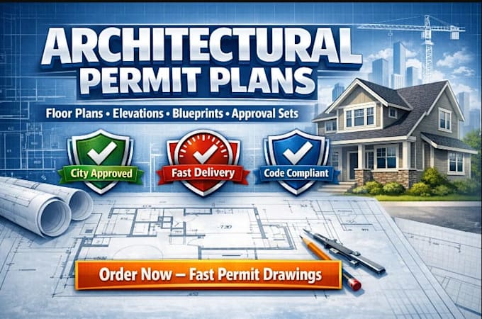 Design architecture permit plan, floor plan, elevation blueprint permit ...