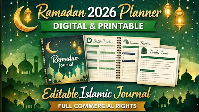 Design attractive ramadan calendar, islamic calendar, planner, and ...