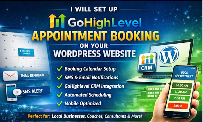 Set up gohighlevel appointment booking system on your wordpress website ...