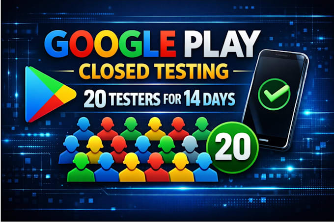 Provide 12 testers for google play closed testing on play console for ...