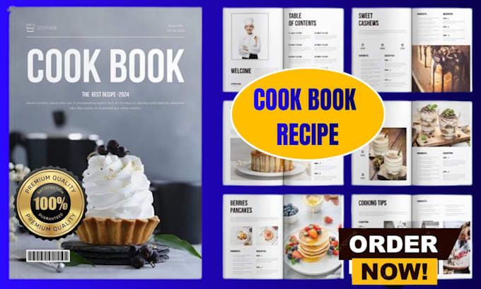 Do cookbook design, recipe book design, cookbook layout design, meal ...
