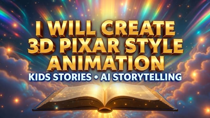 Create 3d animation, pixar style ai animation, 3d pixar animation ...