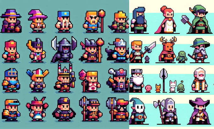 Create pixel tileset sprite sheet game assets tilemap pixel assets by ...