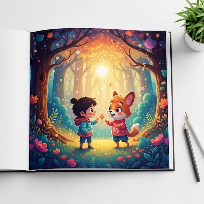 Do children storybook illustration, picture book by Davjson | Fiverr