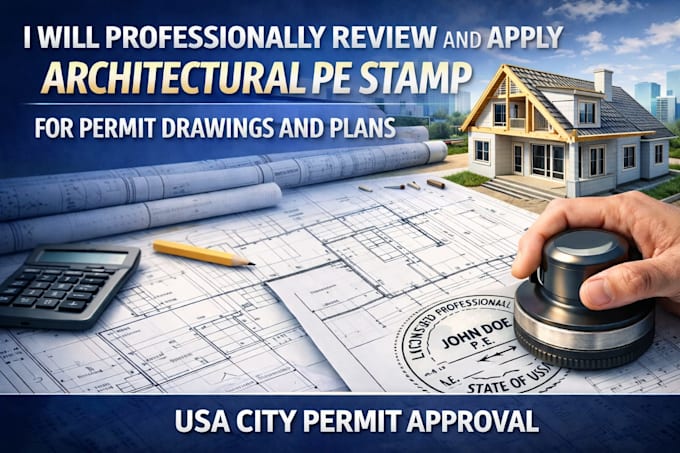 Review and apply architectural pe stamp for permit drawings and plans ...