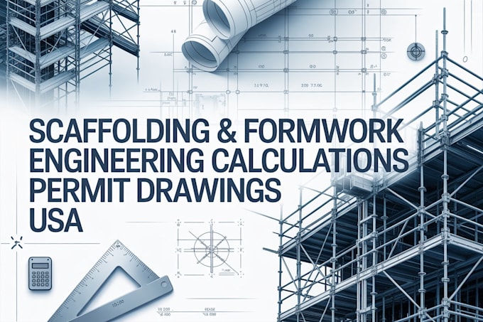 Scaffolding formwork engineering calculations, shoring plan, permit ...