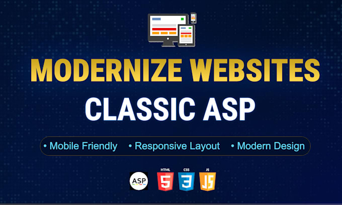 Redesign classic asp website for modern mobile friendly responsive ...