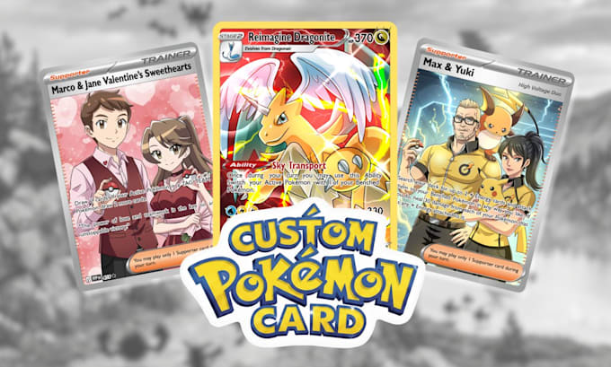 Draw custom pokemon style tcg card or trading card illustration by ...