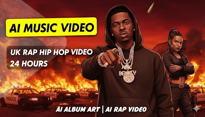 Create 4k realistic ai rapping music video 2d ai anime music ai music ...