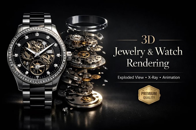 Do photorealistic 3d jewelry design, watch renders, model and 3d ...