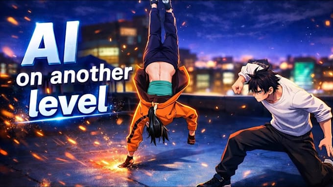 2d animation, anime video, ai anime fight scene game cinematic video by ...