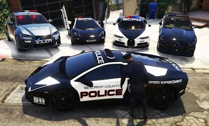 3d custom car custom livery of police, ems, els, cars of fivem, ets2 ...