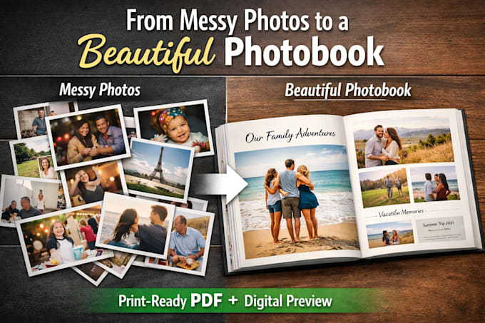 Turn your messy photos into a beautiful photobook by Peter_j_ames | Fiverr