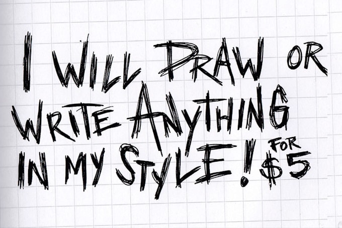 Draw or write anything in my pen and ink style by Diegoisui | Fiverr