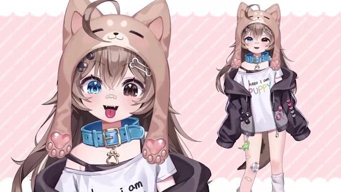 Draw and rig 2d anime vtuber model live2d vtuber model live 2d vtuber ...