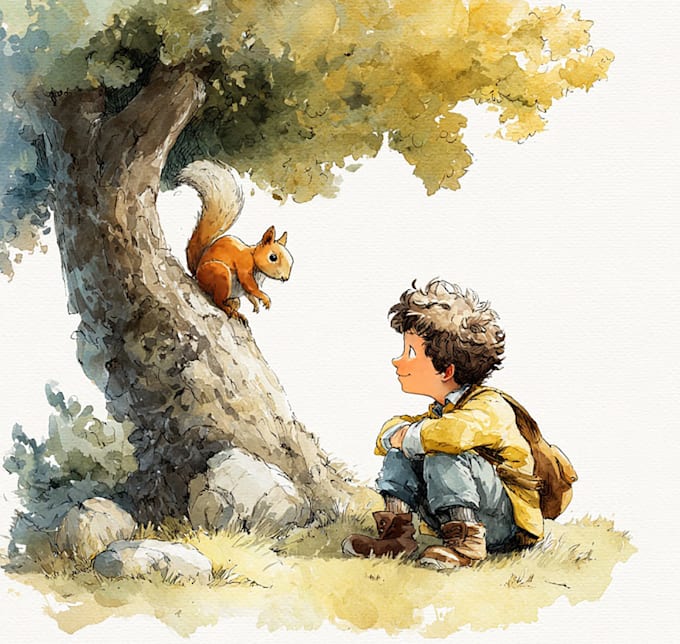 Children storybook illustration watercolor by Ella_lilly8 | Fiverr