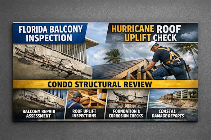 Florida condo balcony inspection structural repair hurricane roof ...